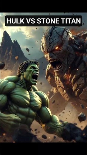 💪Hulk vs stone titan☠️ hulk ne bachaya gao walo ko💪💪