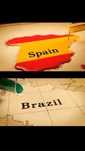 ASMR Map Magic 🗺️✨ Spain & Brazil Landmarks Reveal