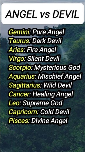 ANGEL vs DEVIL | Astrology Facts #zodiac #zodiacsigns #astrology #astrologysigns #horoscope #tarot