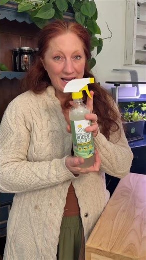 Reliant Pet Rodent Repellent Spray (peppermint oil) for keeping mice out of your farmhouse kitchen,