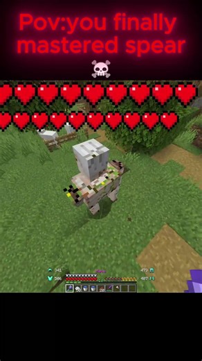 POV:You master spear #minecraft #shorts #shortvideo #fyp
