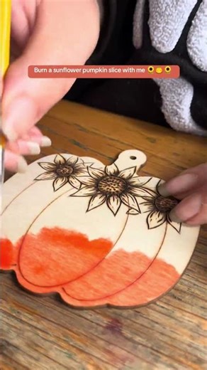 Creating a Sunflower Pumpkin with Pyrography and Paint