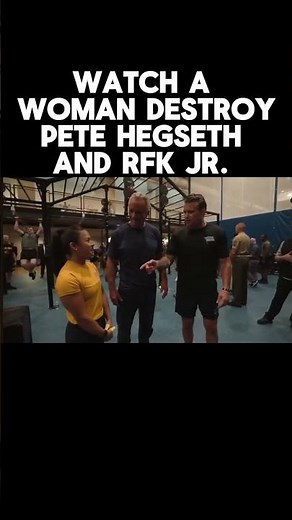 Watch A Woman Beat Pete Hegseth and RFK Jr.