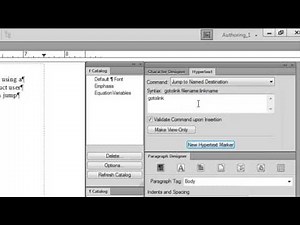 How to insert hypertext and cross- reference in Adobe FrameMaker 11