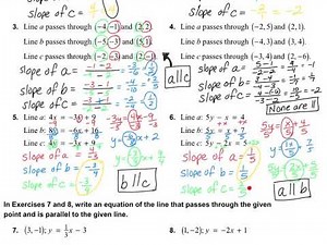Algebra 1, 4.3: Writing Equations of Parallel and Perpendicular Lines