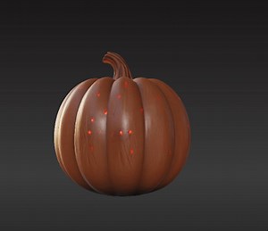 Detailed Pumpkin Light Prop – Realistic Fall Decoration STL