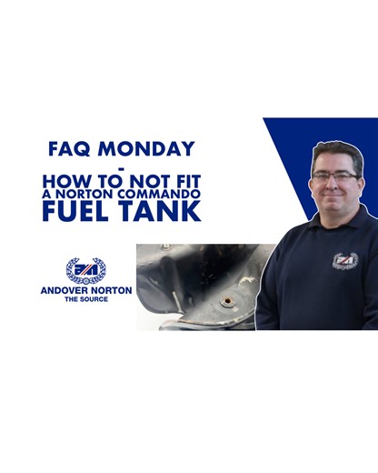 Sometimes we all make mistakes, this is something Ash has done a couple times and we get emailed about every year as well. Ripping out the main boss fitting under the tank that holds it to the bike. In this video Ash talks about how to not fit your commando tank and how he goes about doing it now after making this mistake himself. We're Andover Norton and we love bikes, especially classic Nortons. We are the world's biggest cache of spare parts for Norton motorcycles. We sell more Norton Factory
