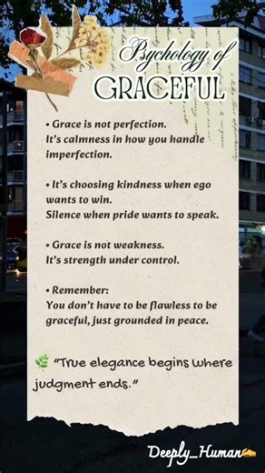 The Psychology of GRACE ✨ | How Calmness Makes You Truly Powerful #short #psychology