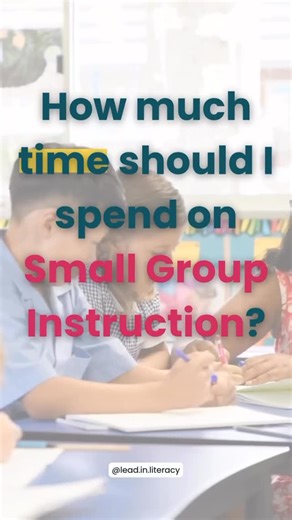 Have you started thinking about your small group instruction yet? 🍎 As many of you are settling into the new school year, you are probably ready to jump into small group instruction. As you begin planning, it helps to know what the research recommends for your literacy block: 1️⃣ 20 minutes whole-group word recognition 2️⃣ 50 minutes small group instruction 3️⃣ 20 minutes whole-group language comprehension This structure ensures students get daily practice in oral language, phonemic awareness, 