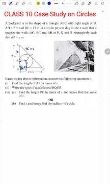 Case study based question on Circles class 10 | #maths #exam #class10maths #casestudy