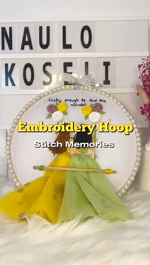 Stitch Memories with Handcrafted Embroidery Hoop #naulokoseli #WrappingHappiness #handcraftedembroidery #embroideryhoopnepal #giftsideas | Naulo Koseli