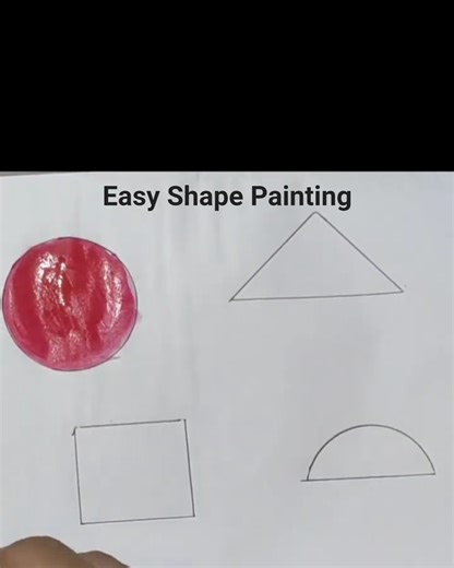 Coloring Simple Shapes | Satisfying Art Video