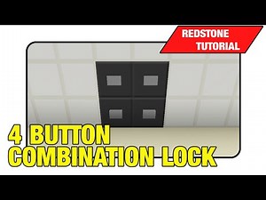 Combination Lock [4 Button] "Redstone Tutorial" (Minecraft Xbox 360/One/Ps3/Ps4 TU17)