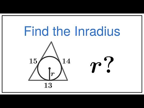 Inradius and Area of Triangle — Find Radius of Inscribed Circle Using Area and Semiperimeter