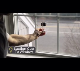 Solar Powered Night Light Indoor Window Mount Nightlight Dusk to Dawn Smart Sensor LED Warm White Light Emergency Light Nightlight