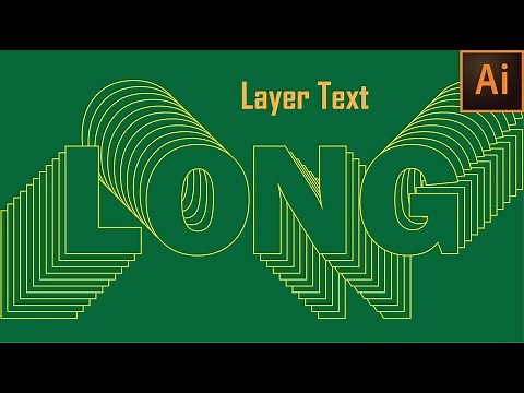Create layer text by using distort and transform effect in illustrator program | Easy tutorial