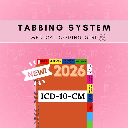 2026 ICD-10-CM - Tabbing System | Medical Coding Tabs | Book NOT Included - Etsy