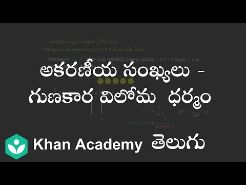 Inverse property of multiplication (Telugu)| Rational numbers| 8th Class | Maths | Khan Academy