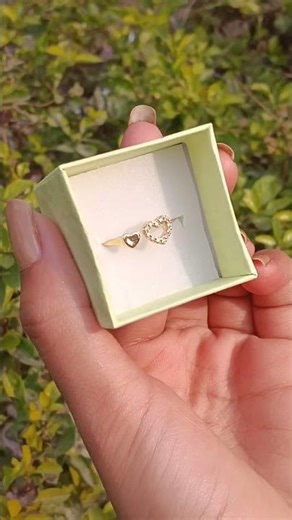 Graceful CZ Heart Ring for Women