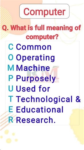 What is full meaning of computer? | Computer #shorts