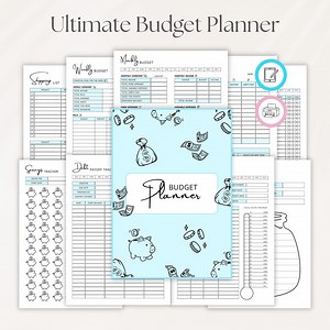 Printable Budget Planner Bundle – Finance Worksheets | Monthly & Weekly Budget, Debt Payoff, Bill Tracker - Etsy