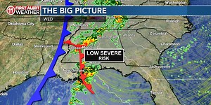 First Alert: We’re monitoring a risk for severe storms Wednesday