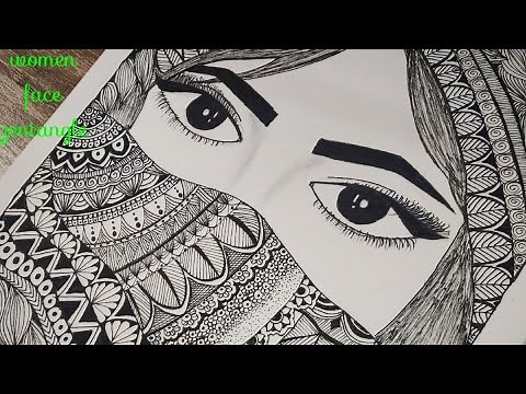 zentangle art: Women inspired zentangle art /Women Face