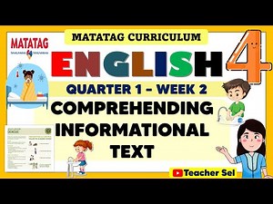 ENGLISH 4 QUARTER 1 WEEK 2 MATATAG - COMPREHENDING INFORMATIONAL TEXT