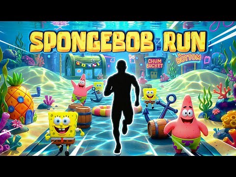 SPONGEBOB RUN 🍍| Bikini Bottom Chase | Immersive Interactive Warm Up | Viral InteractiveGame