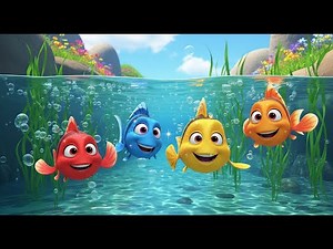 Counting Fish Swimming in the Stream 🐟🌊 | Learn Numbers Kids | Fun Counting Song & Educational Video