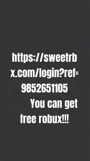 https://sweetrbx.com/login?ref=9852651105 this is the link #roblox how to get free robux