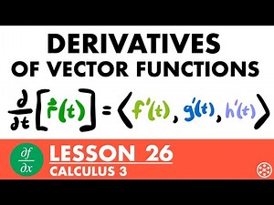 Derivatives of Vector-Valued Functions | Calculus 3 Lesson 26 - JK Math