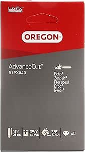 Oregon AdvanceCut™ Saw Chain to fit 10-Inch Bosch, Ryobi, Mitox, Black & Decker, Blaupunkt, Titan Spear & Jackson, Einhell, Mac Allister, Gardenline Pole Saws, 40 Drive Links (91PX040E)