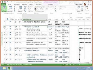 21 Regrouper des tâches sous ms project (planning)