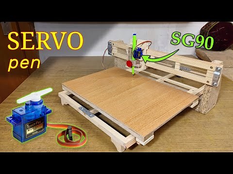Making a SERVO DRIVEN Z-AXIS for my 210x297mm arduino CNC pen plotter