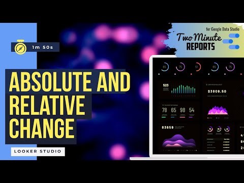 Absolute and Relative change in same Scorecard | Looker Studio | Two Minute Reports | GoX
