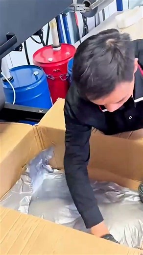 Unpacking a Precision Machine Part | Cardboard Cradle Protects the Grid Frame 🧤📦 #shorts