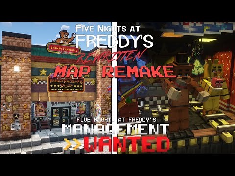 CUSTOM Minecraft FNAF REWRITTEN Map Tour | Management Wanted Mod
