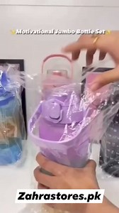 9.8K views · 43 reactions | Price is Rs.1,999/- Water Bottle With Straw Set 3 Pcs For the order click the below link https://zahrastores.pk/products/water-bottle-with-straw-set-3-pcs ✅ Safe Delivery Responsibility ✅ Available Cash on Delivery  ️ #FacebookReelsContent #reelsoftheday #trendyoutfits #cookware #householditems #homedecore #foodphotography #Cooking #Spatulas #storagebags | Zahra Stores | Facebook