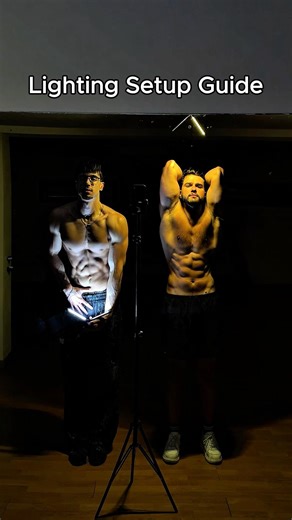 Lighting Setup Guide using gymlamp. Every gymrat needs this for their posing #gymtok #fitness #gym