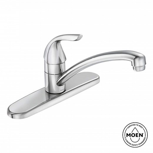 Reviews for MOEN Adler Single-Handle Low Arc Kitchen Faucet in Chrome with Tool Free Install | Pg 2 - The Home Depot
