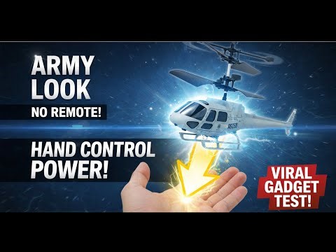 Army Look Hand Sensor Helicopter Unboxing 🚁 Bina Remote wala Helicopter | How to Fly & Review