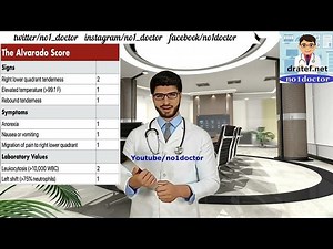 Alvarado Score for Acute Appendicitis /Diagnosis of Acute Appendicitis/No1doctor/dratef/Mrcs/Frcs