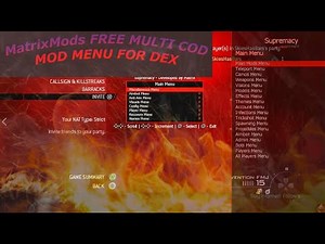 [CFW/DEX] MW2 SUPREMACY SPRX MOD MENU +DOWNLOAD [PRE GAME, OFF HOST, HOST]