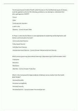 MPH Comprehensive Exam Review Questions with 100 Verified Correct Answers 20252026705