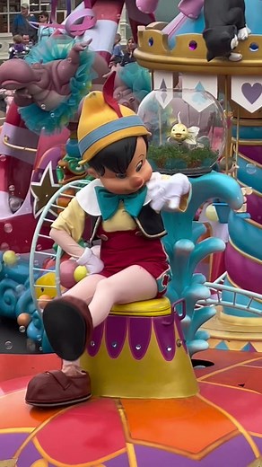 Pinocchio in the Festival of Fantasy Parade at Disney World