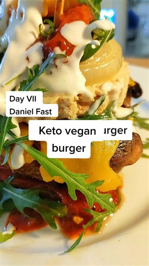 Delicious Keto Vegan Burger for Daniel Fast Day VII