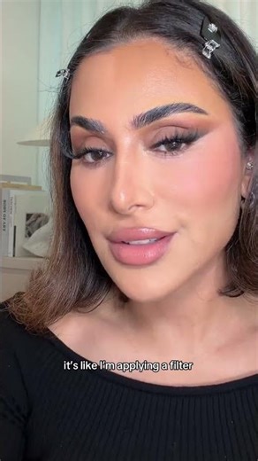 Press and set with HUDA BEAUTY Easy Bake Airbrush Matte Pressed Setting Powder