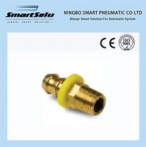 [Hot Item] Reusable Braided Hose Brass Push-on Hose Barb Fittings to Male Pipe