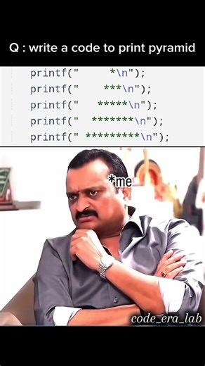 Code Era Lab on Instagram: "Correct ae kadha 🥱 #c #programming #btech #reelsinstagram #memes"